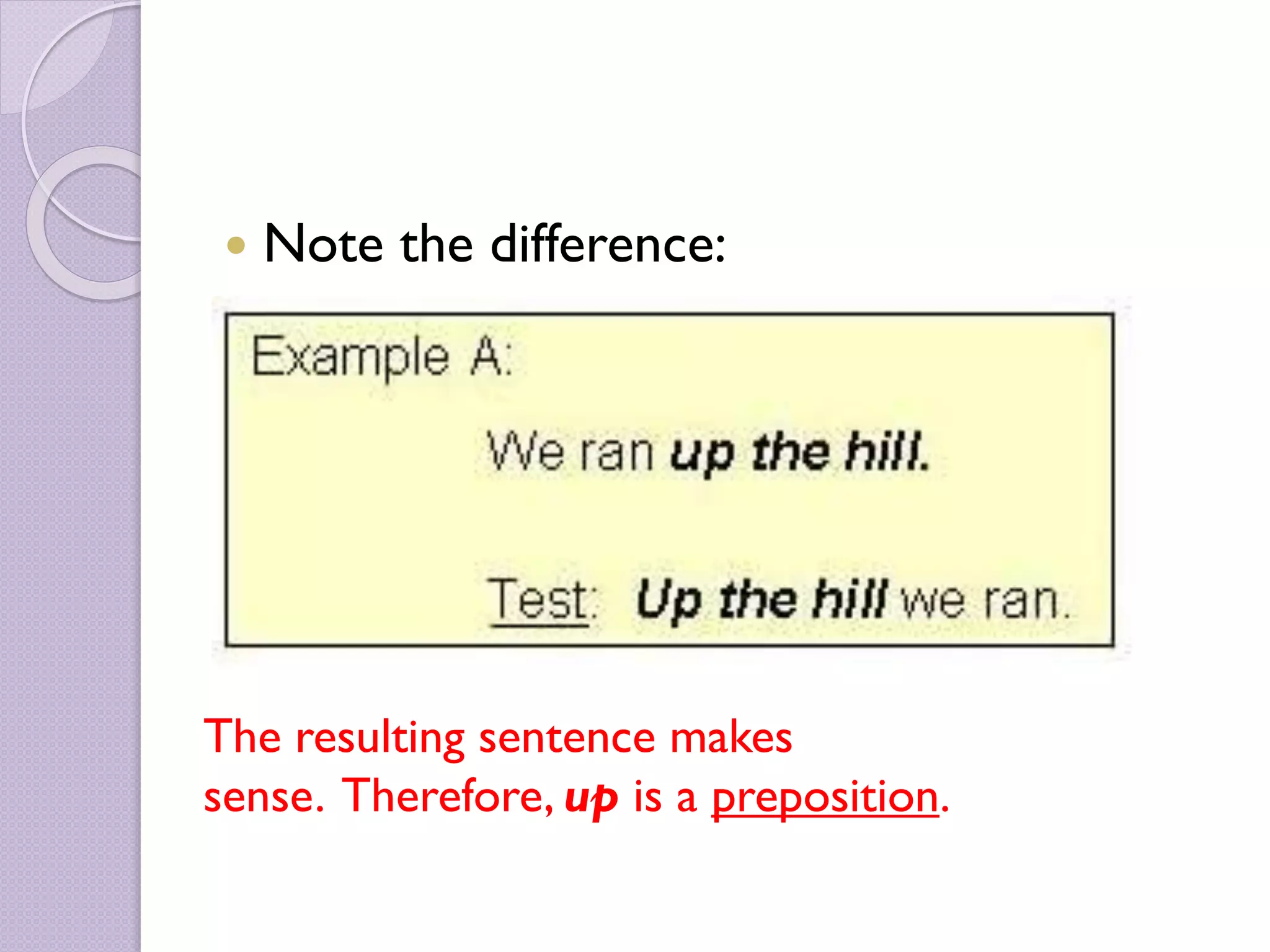 Prepositions, particles and adverbs | PPTX