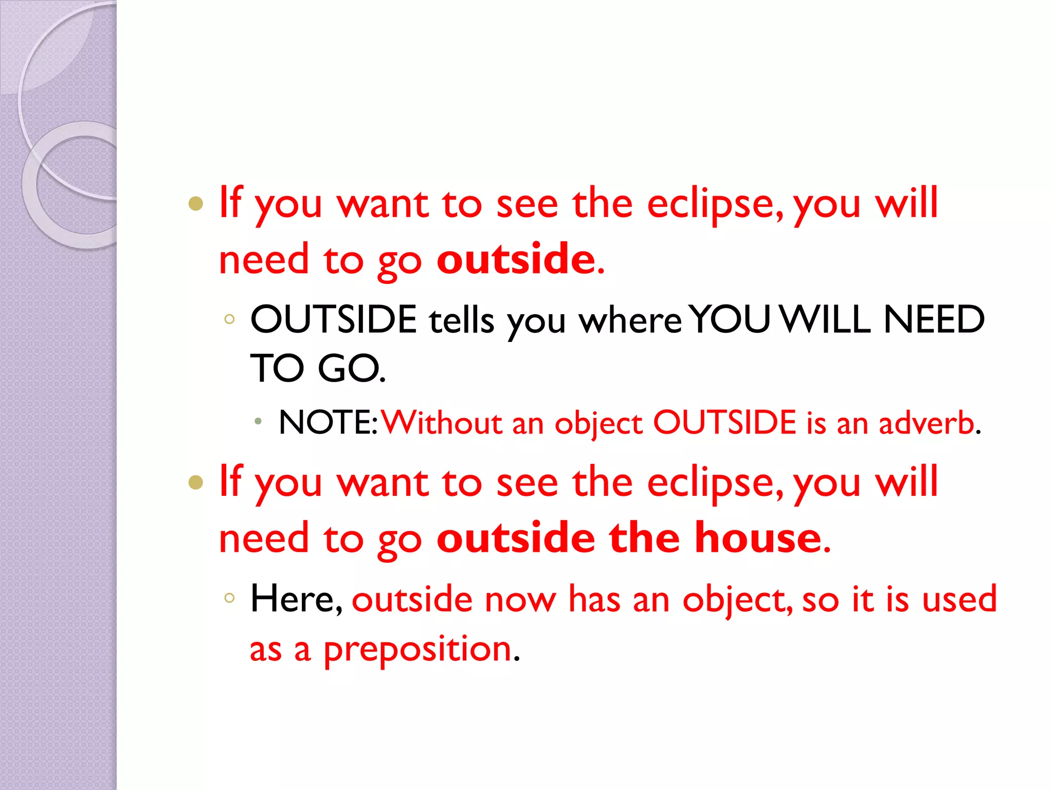 Prepositions, particles and adverbs | PPTX