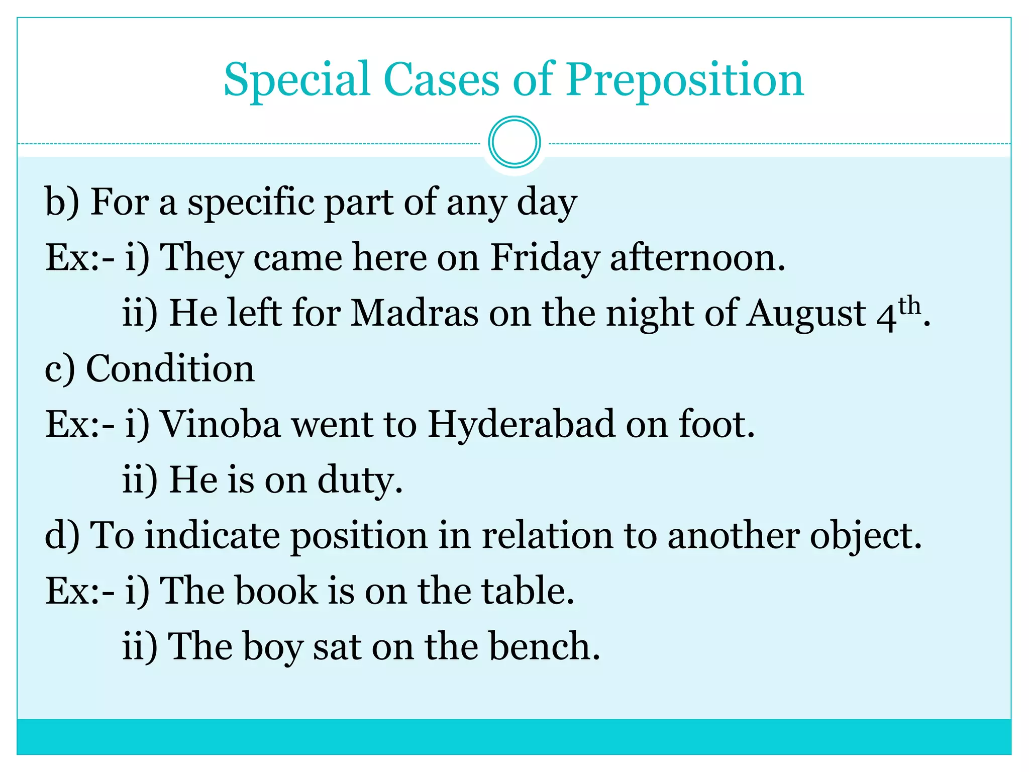 Preposition (special cases | PPTX