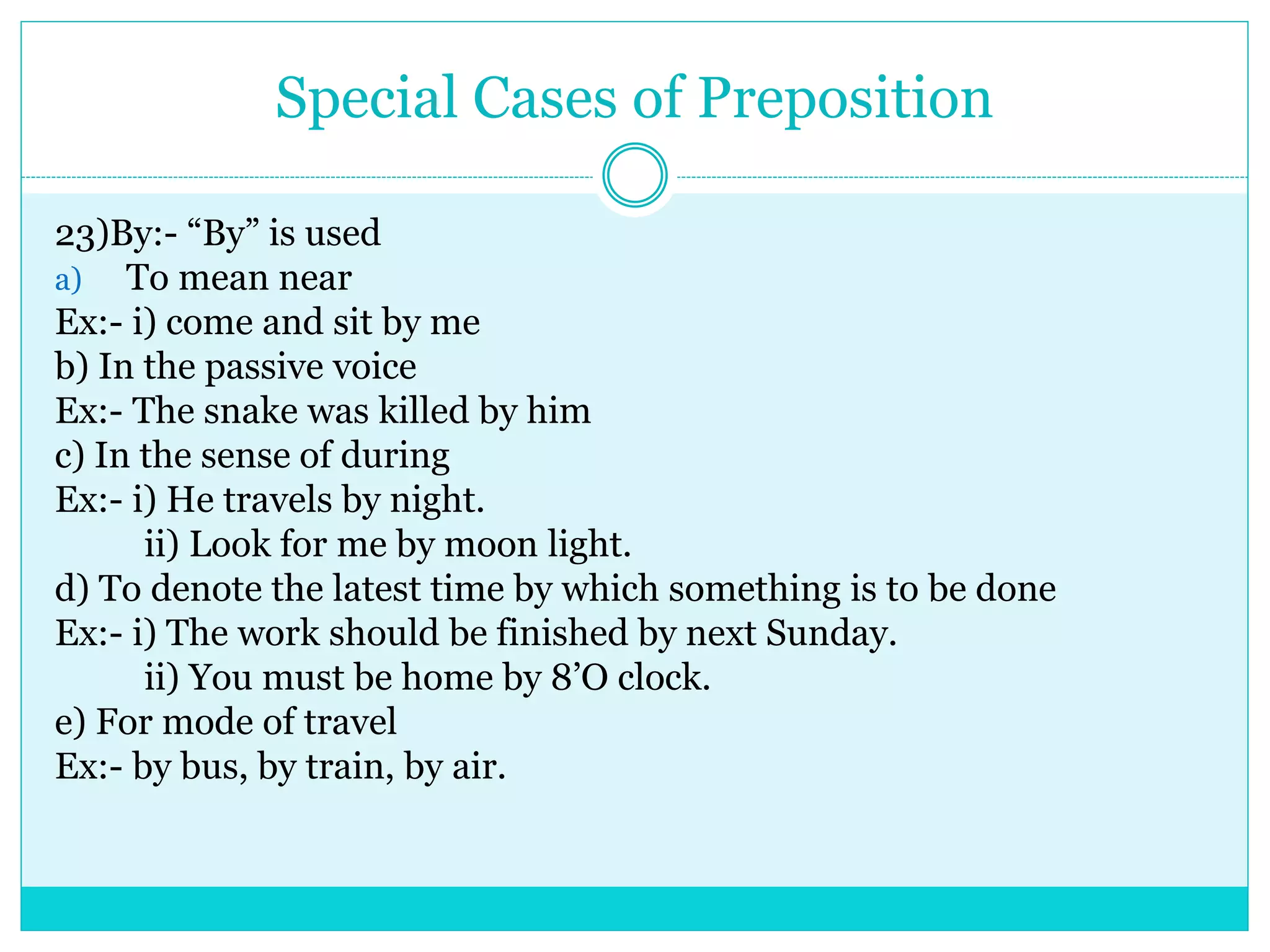 Preposition (special cases | PPTX