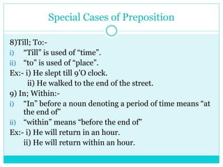 Preposition (special cases | PPTX