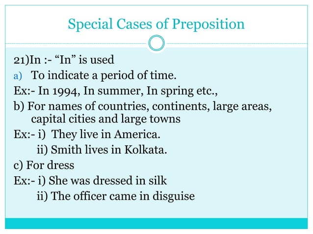 Preposition (special cases | PPTX