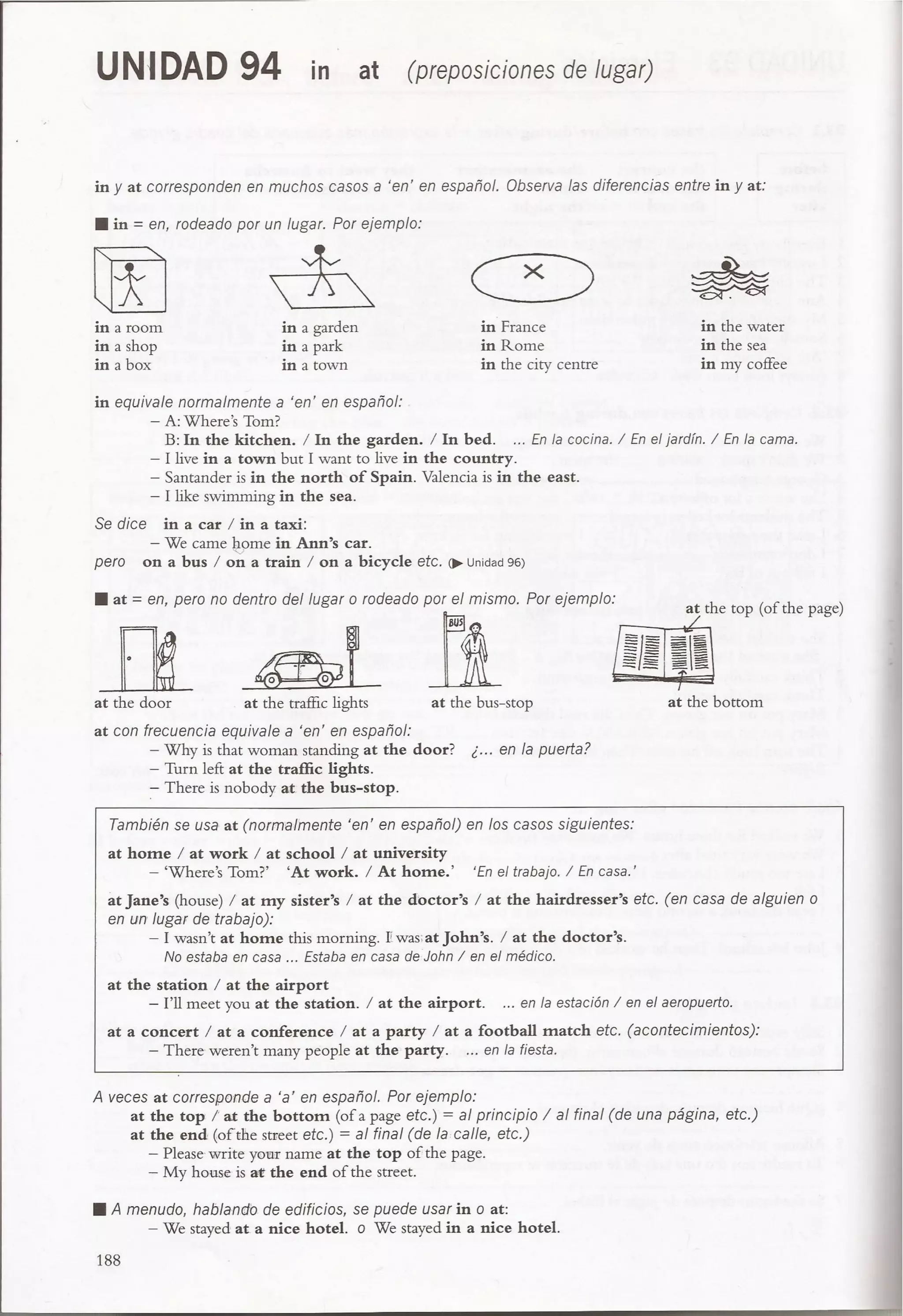 Prepositions of Place | PDF
