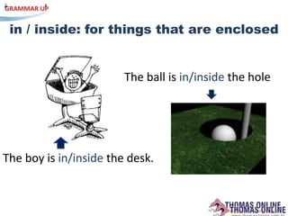 Prepositions position and location | PPTX