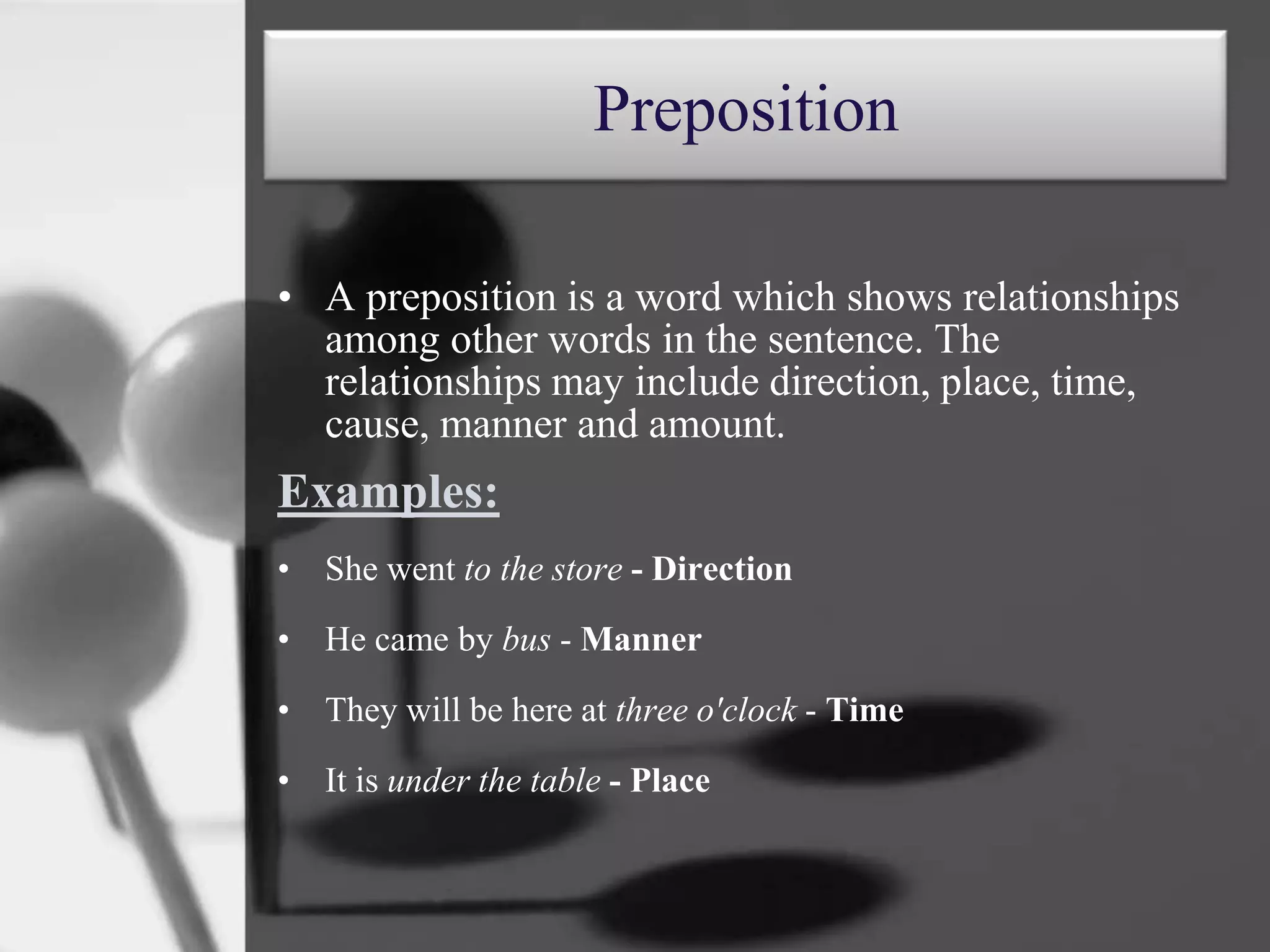 Prepositions & postpositions | PPTX