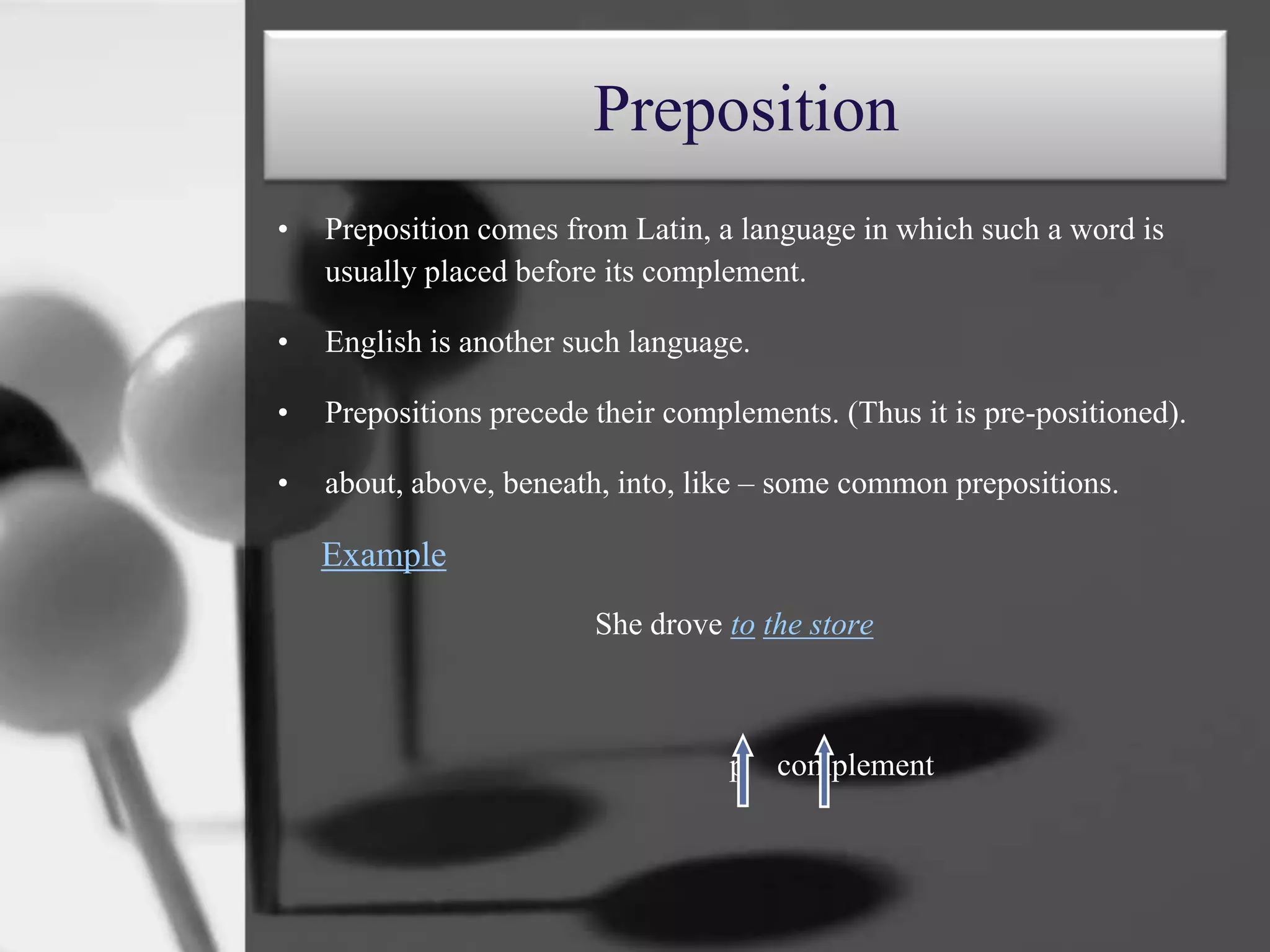 Prepositions & postpositions | PPTX