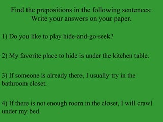Prepositions ppt | PPT