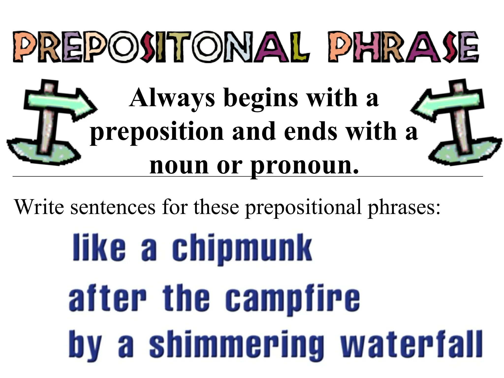 prepositions prepositional phrases.ppt.p | PPT