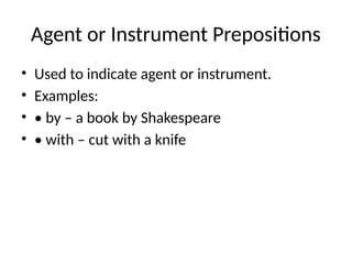 Prepositions as per class 8th, its uses and types | PPT