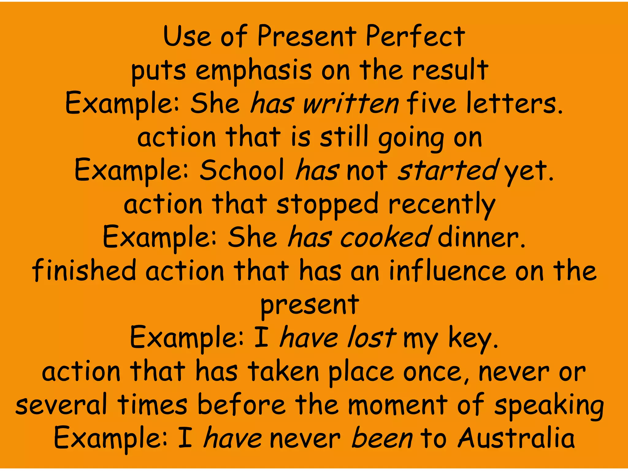 Prepositions, present perfect, should, connectors | PPT
