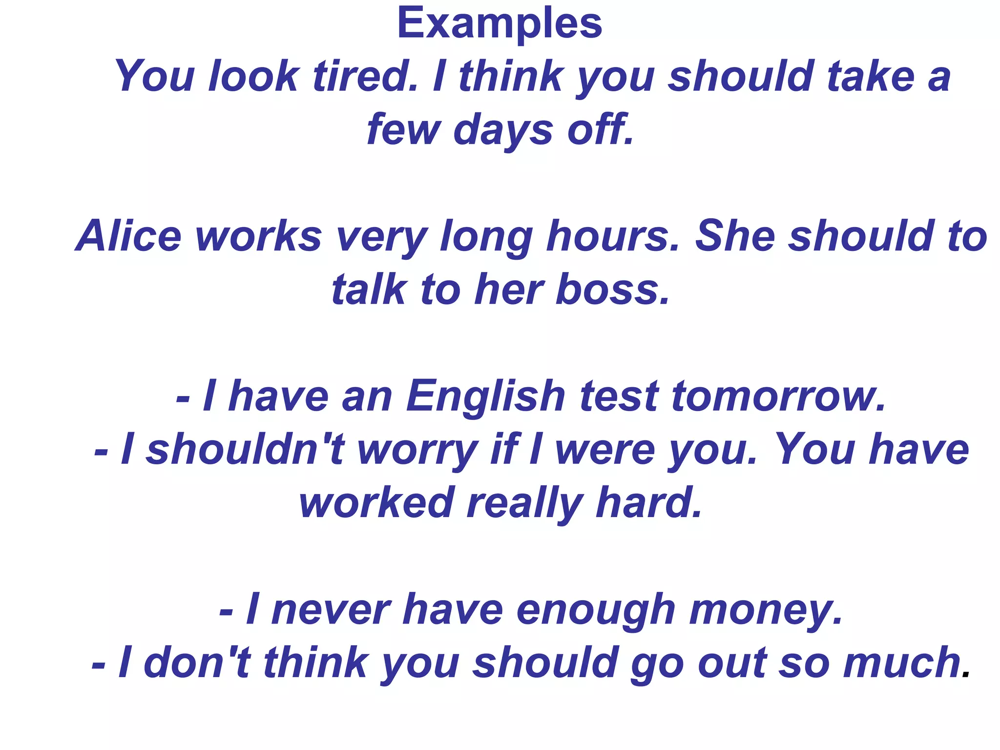 Prepositions, present perfect, should, connectors | PPT