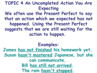Prepositions, present perfect, should, connectors | PPT