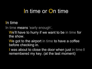 Prepositions of Time | PPT | Holidays