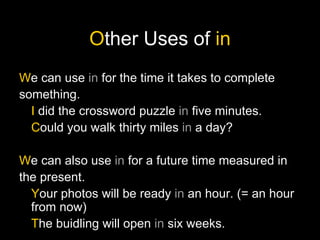 Prepositions of Time | PPT | Holidays