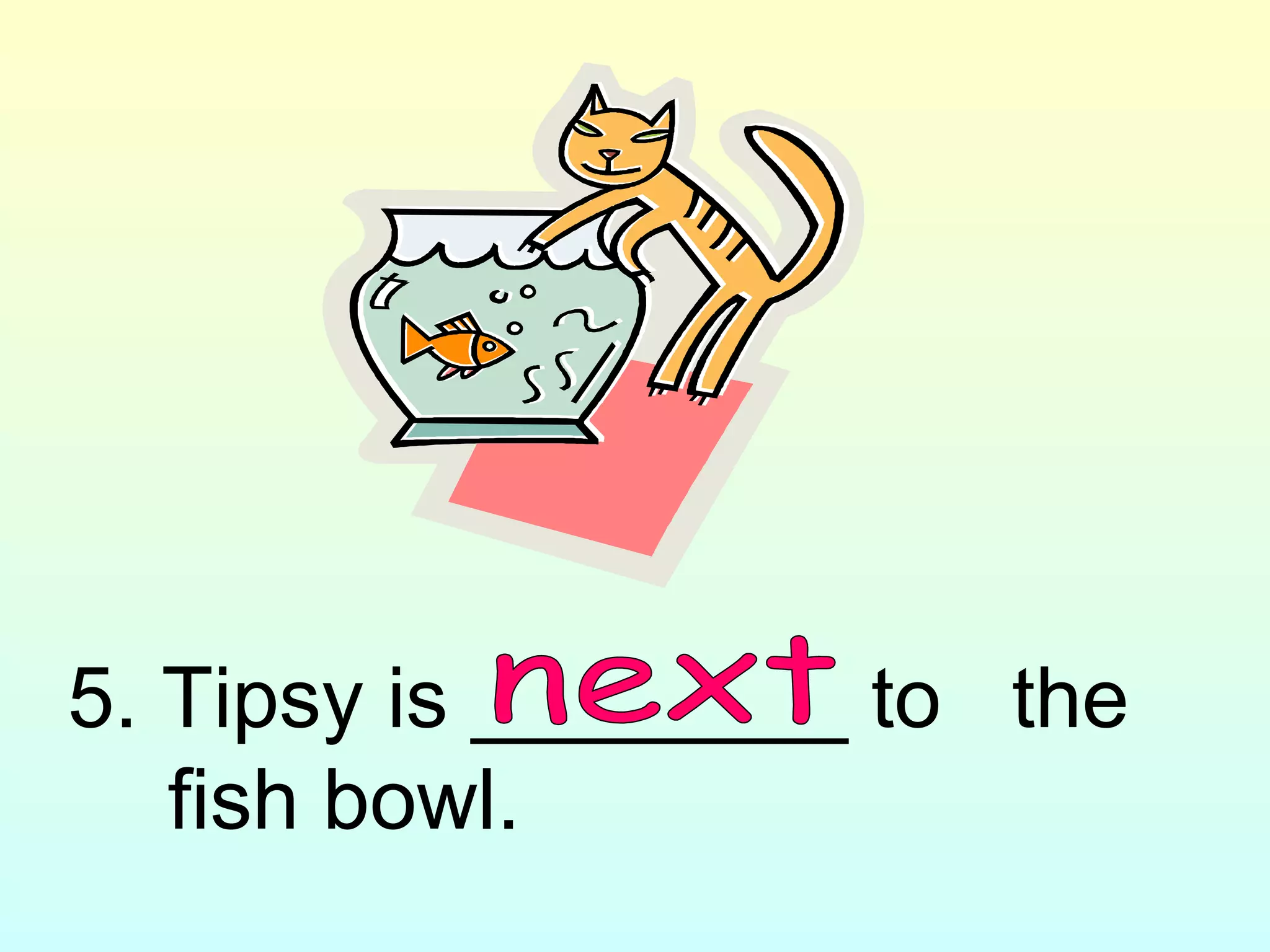 Preposition story tessie and-the-kittens | PPT