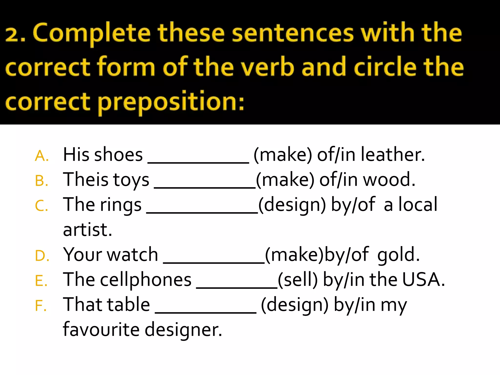 Prepositions with passive constructions2 | PPTX