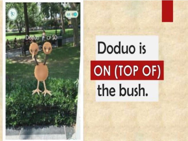 Prepositions of place with pokemon go | PPTX