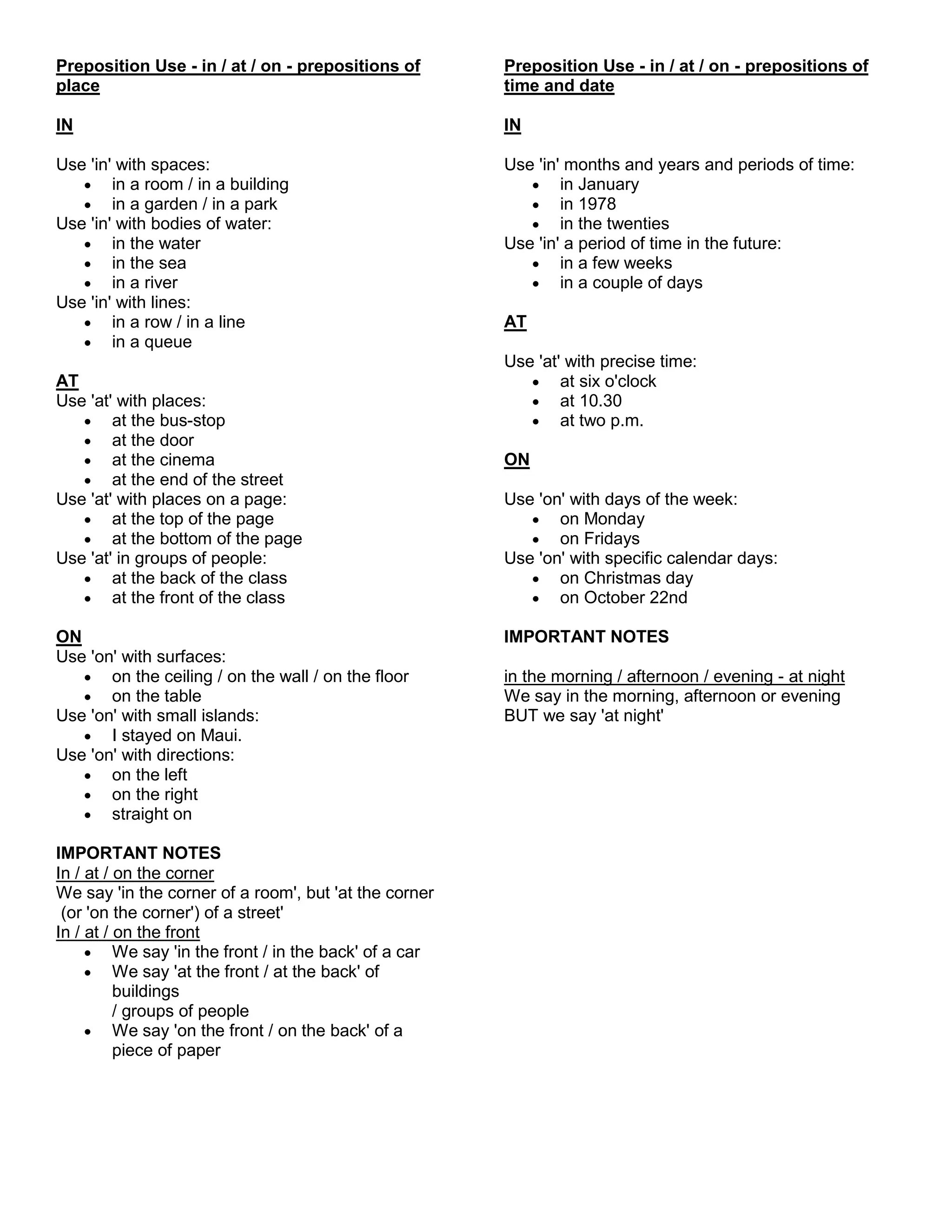 Preposition use | PDF Preposition use | PDF