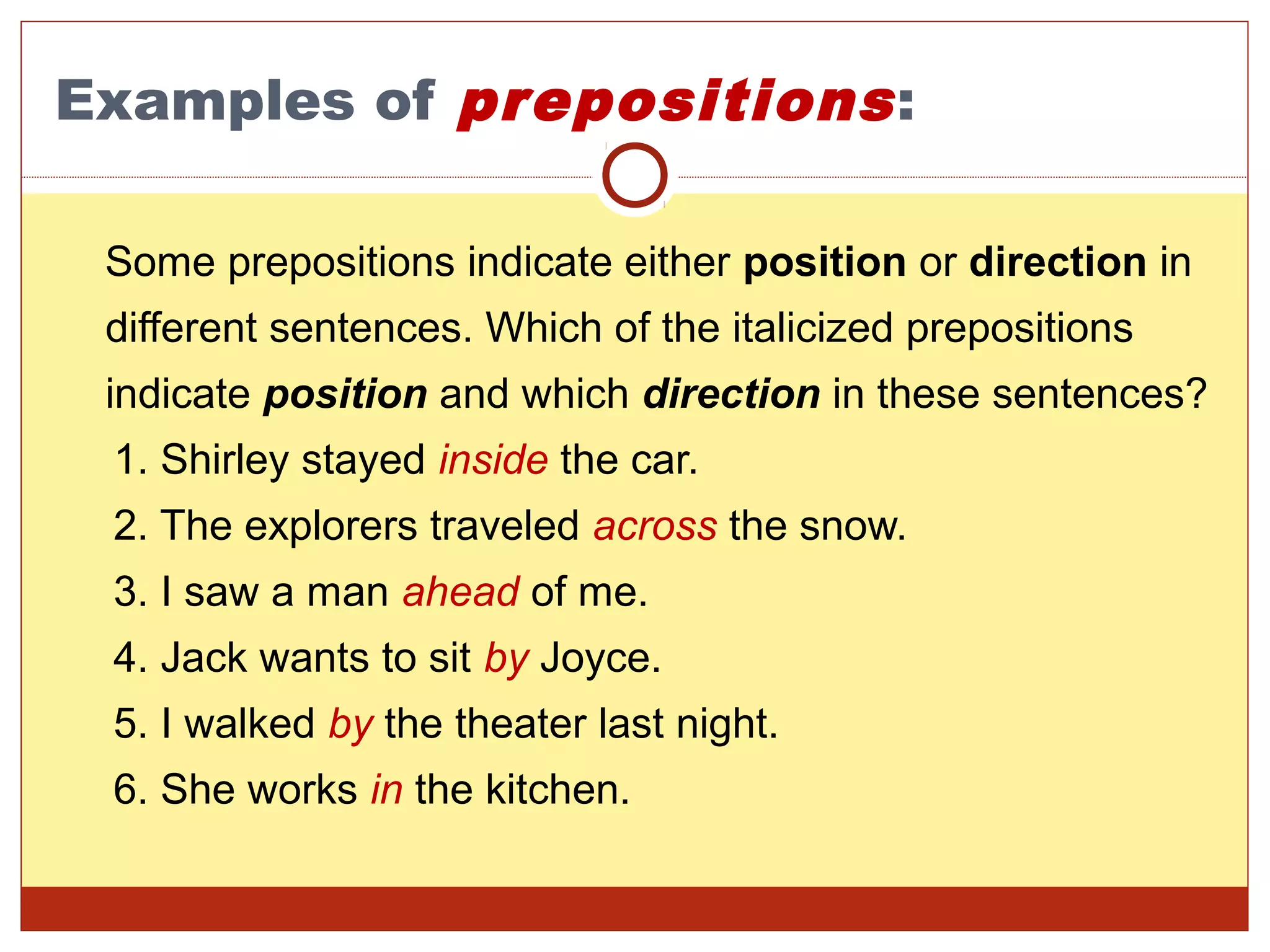 Preposition use presentation | PPT