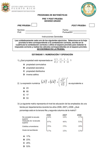 Pre post geometria | PDF
