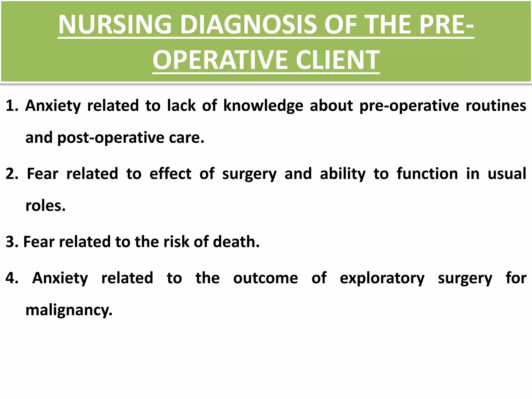 Pre & post operative nursing care | PPTX