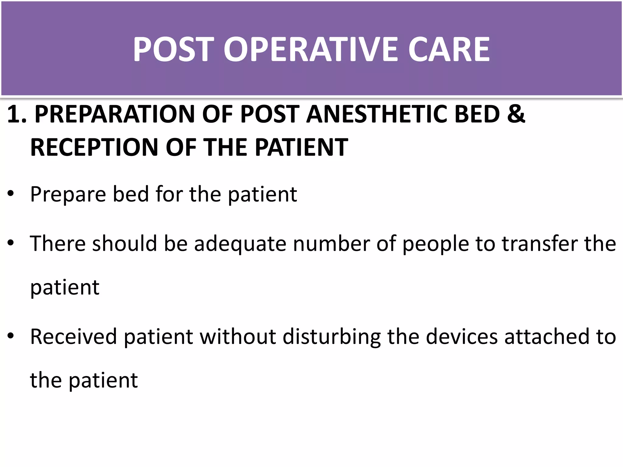Pre & post operative nursing care | PPTX