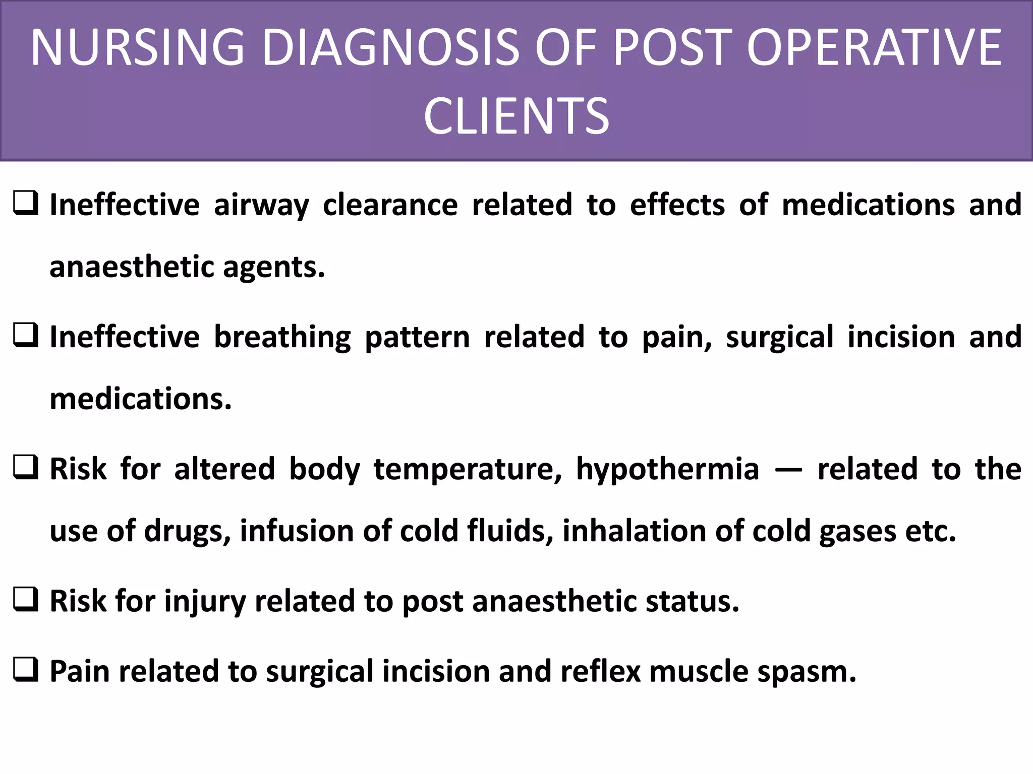 Pre & post operative nursing care | PPTX