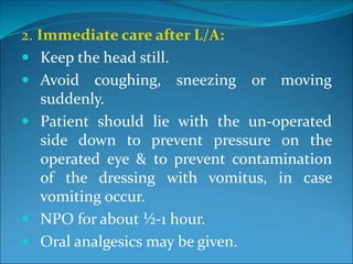 Pre Post Op Ophthalmic Care 1 Pptx