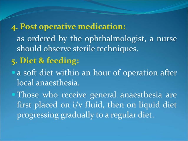 Pre & post op ophthalmic care-1.pptx | First Aid | Injuries