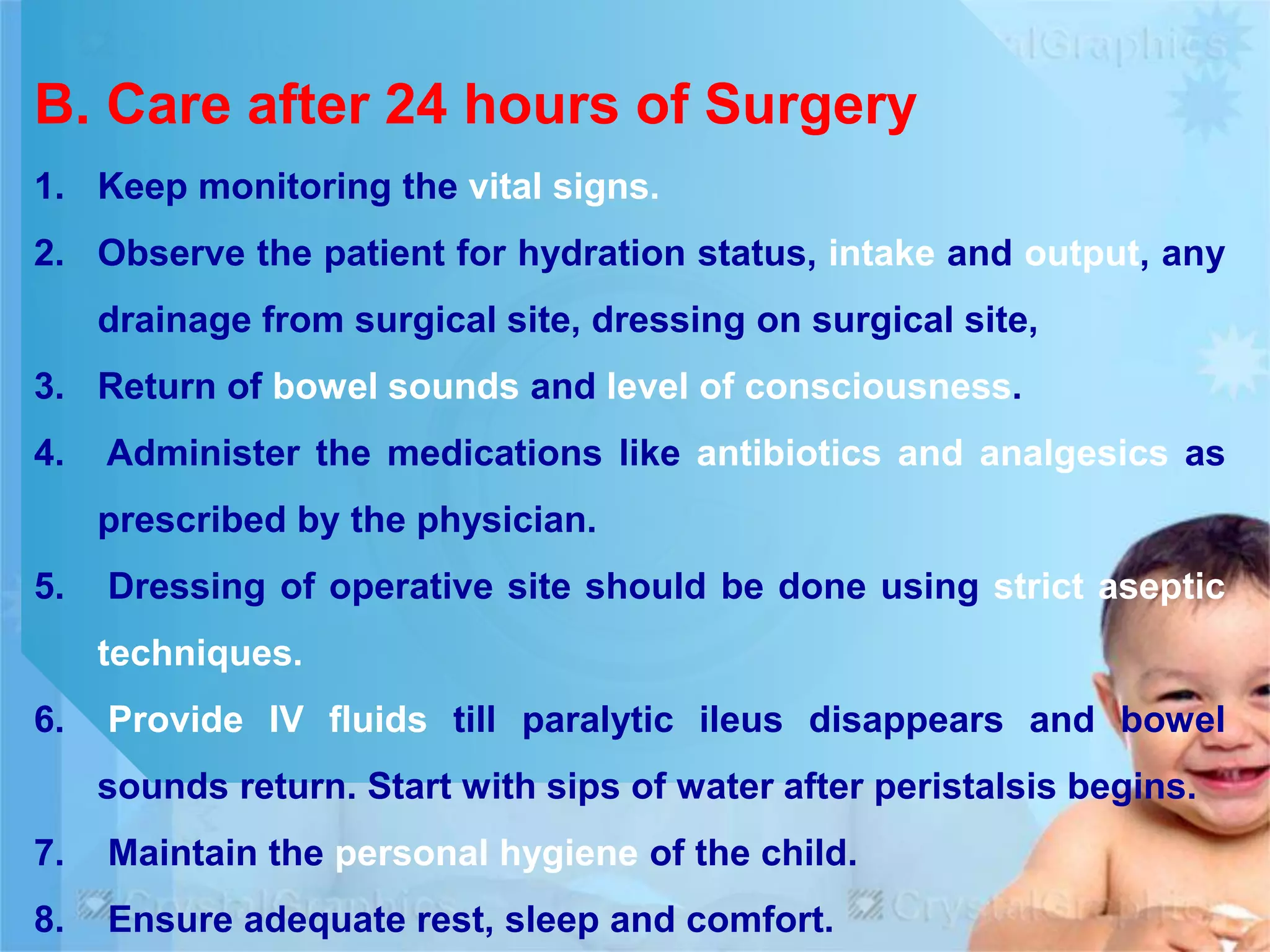 Pre & Post oprative care | PPTX