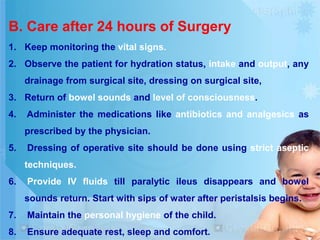 Pre & Post oprative care | PPTX