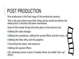 Pre-Production,Production and Post-Production PPT Presentation | PPTX