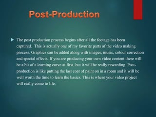 Pre-Production,Production and Post-Production PPT Presentation | PPTX