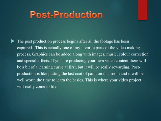 Pre-Production,Production and Post-Production PPT Presentation | PPTX ...