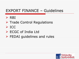 Pre & post_shipment_finance[1] | PPT