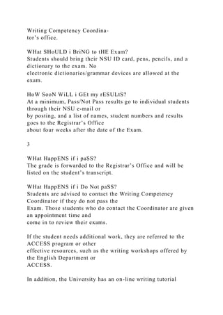 PREP PACKETewc(EWC) ENG 299ExamiNatioN of WritiNG .docx