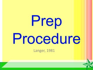 Prep Procedure (Pre-reading Strategy) | PPTX