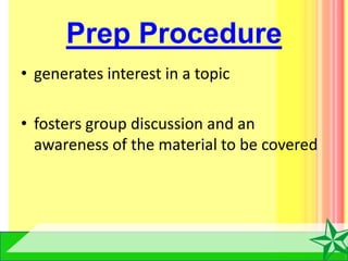 Prep Procedure (Pre-reading Strategy) | PPTX