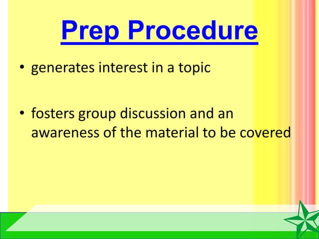Prep Procedure (Pre-reading Strategy) | PPTX