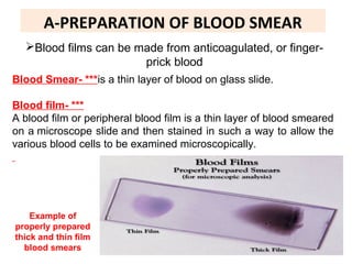 Prepration and staining of blood film | PPT