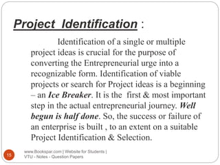 Entrepreneurship Prepration of Project report.ppt
