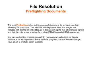 Prepress and File Formats: Preparing Images for Print | PDF | Desktop Publishing | Computer ...
