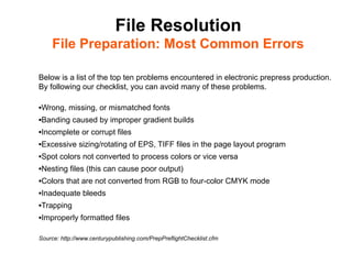 Prepress and File Formats: Preparing Images for Print | PDF | Desktop ...