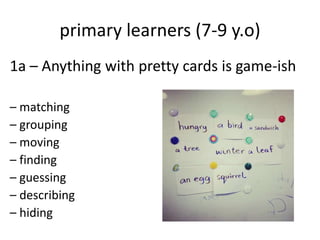 Pre primary and primary games | PPTX