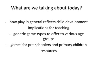 Pre primary and primary games | PPTX