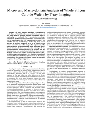 Micro- and Macro-domain Analysis of Whole Silicon Carbide Wafers by T-ray Imaging | PDF