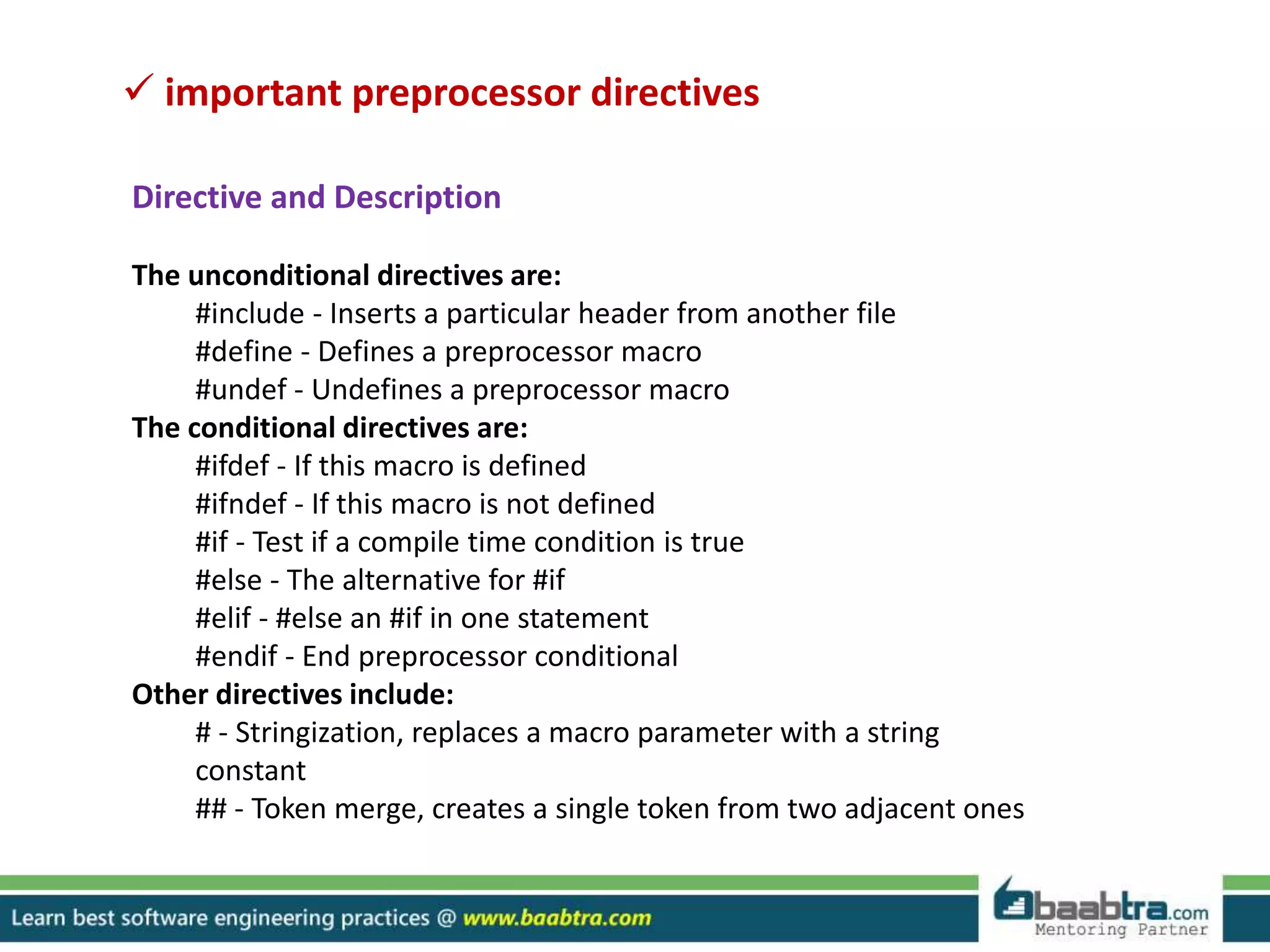 Preprocesser in c | PPTX