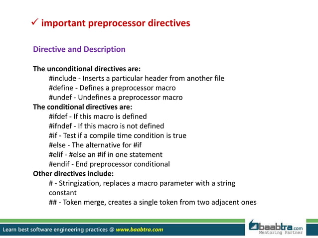 Preprocesser in c | PPT