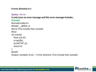 Preprocesser in c | PPT
