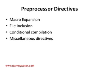 Preprocessor | PPT